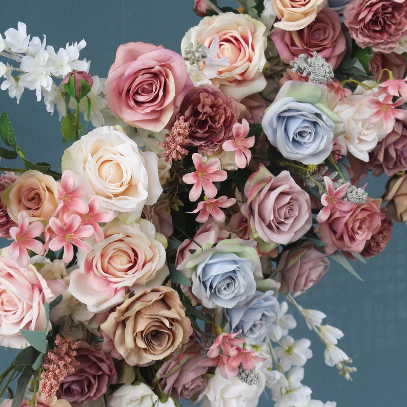 Customize Flower Arrangement Flower Row Wedding Arch - Etsy