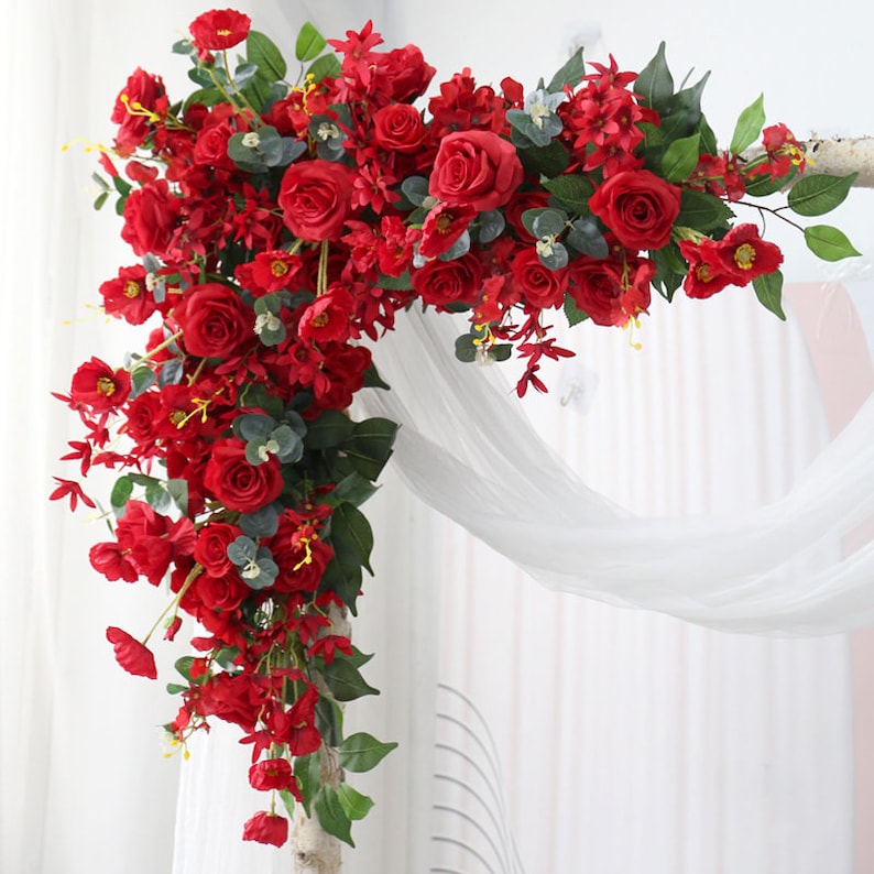 Customize Flower Row Artificial Red Rose Flower Wedding - Etsy