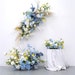 Customized Floral Arrangement White Blue Artificial Rose - Etsy