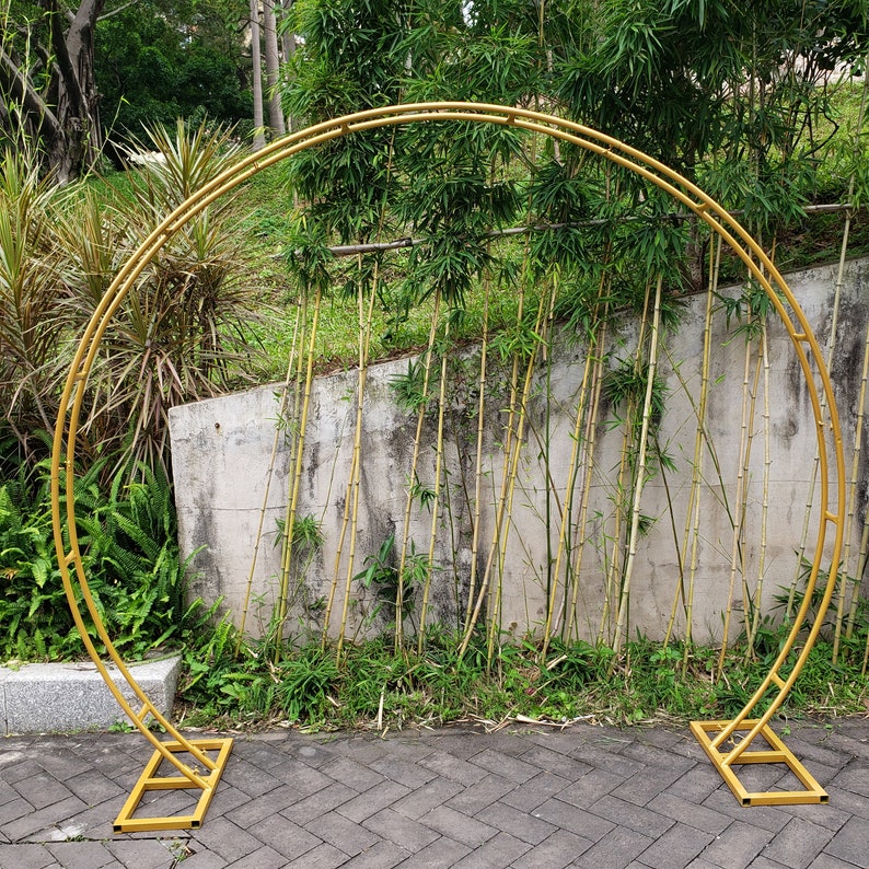 Outdoor Wedding Party Backdrop Iron Arch Stand Props Double - Etsy Hong ...