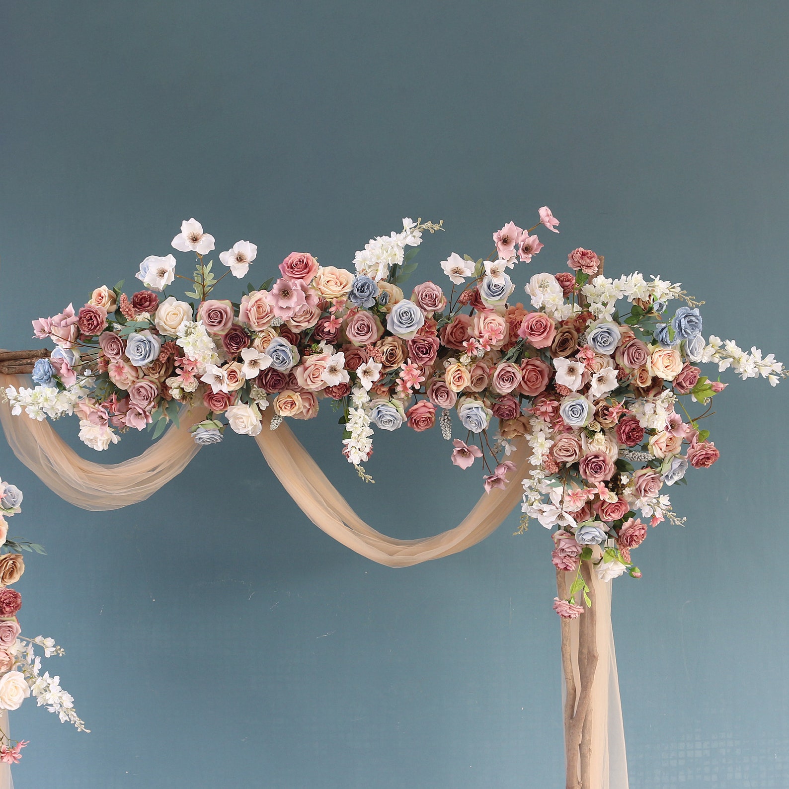 Customize Flower Arrangement Flower Row Wedding Arch - Etsy