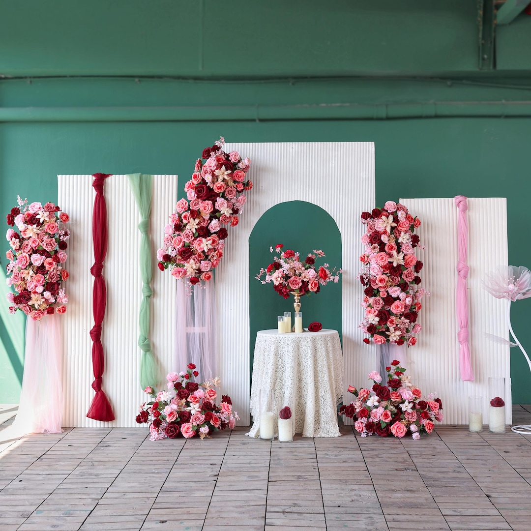 Wedding Event Party Stage Backdrop Decoration Props Customized Pink ...