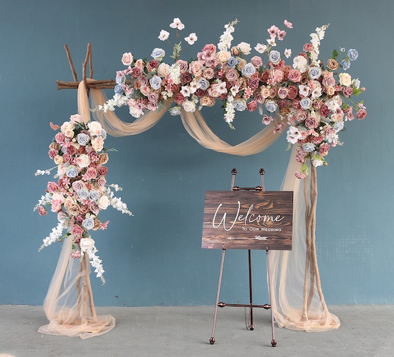 Customize Flower Arrangement Flower Row Wedding Arch - Etsy