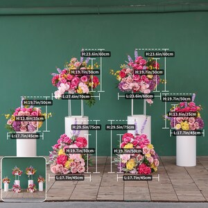 Hanging Flowers Hot Pink Customized Floral Arrangement Artificial ...