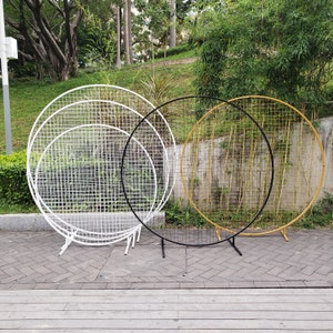 Circular Arch,round Mesh Grid Wedding,circle Arch for Balloons,gold ...