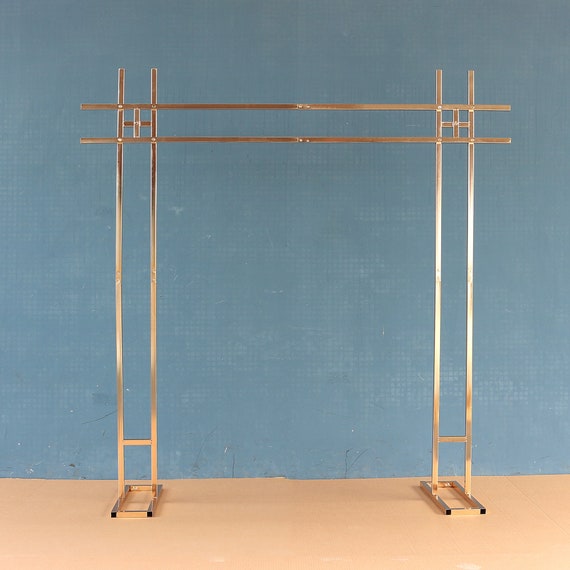 Wedding Arch Shniny Gold Arch Wedding Props Double Pole Square - Etsy