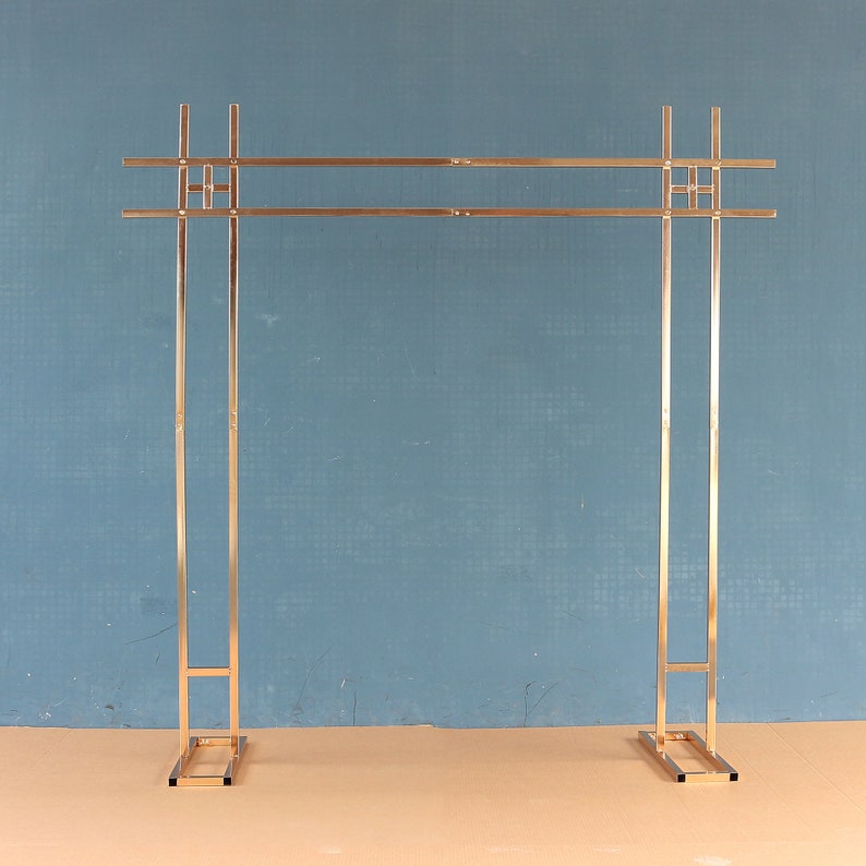 Wedding Arch Shniny Gold Arch Wedding Props Double Pole Square - Etsy