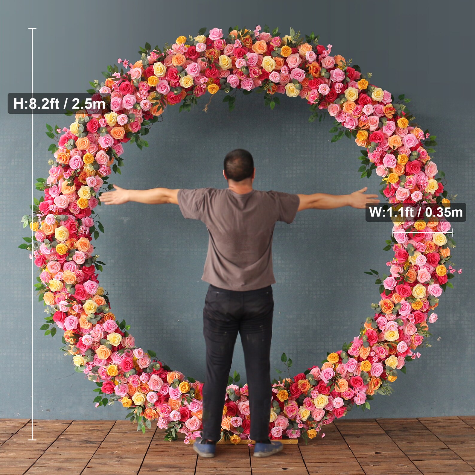 Ring Arch Flower Stand Set Wedding Background Decor Rose - Etsy