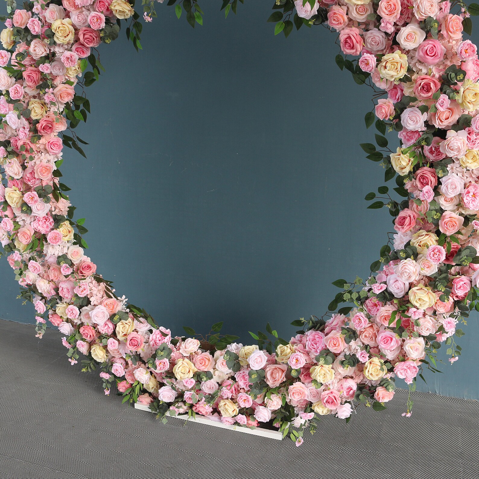 Wedding Ring Arch With Silk Rose Flower Arrangement - Etsy