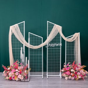 Geometric Bevel Grid Frame Wedding Background Decoration Stage Screen ...