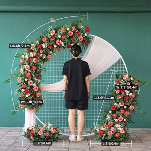 Wedding Artificial Flower Iron Arch Stand,silk Fake Flowers Floral ...
