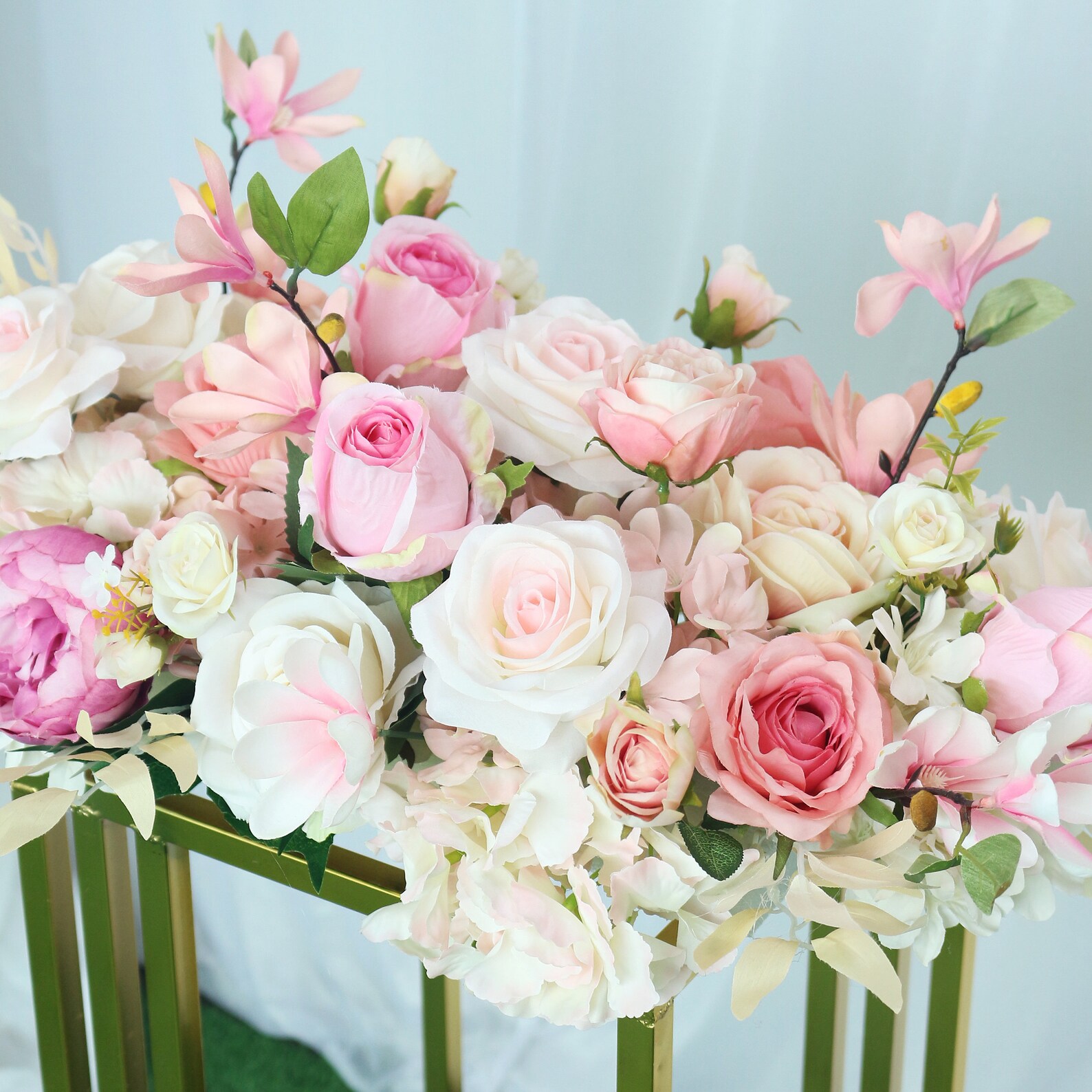 Customize Rose Pink Flower Row Wedding Arch Decoration Floral - Etsy