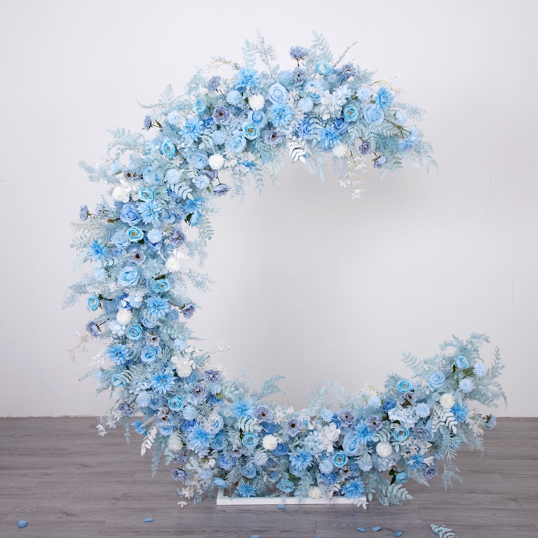 Light Blue Floral Arch: Wedding Backdrop Flower Arrangement - Etsy