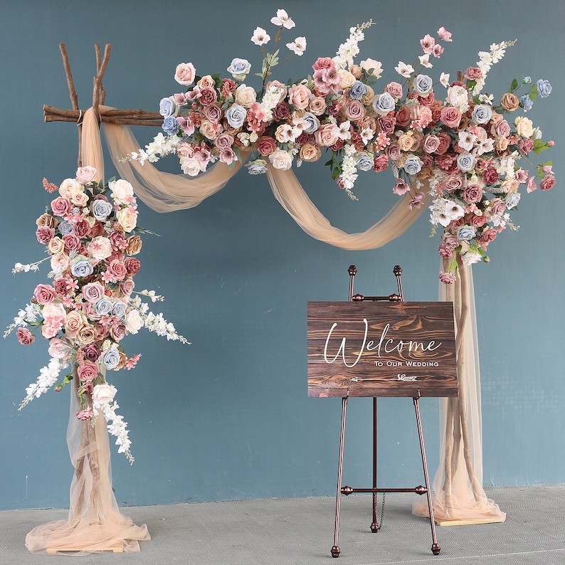Customize Flower Arrangement Flower Row Wedding Arch - Etsy