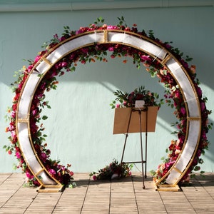 Ring Arch Flower Stand Set Wedding Background Decor Rose Flower ...