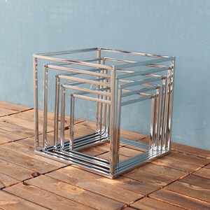 Cube Wedding Stand Shiny Gold Silver Plated Backdrop Decoration Square ...