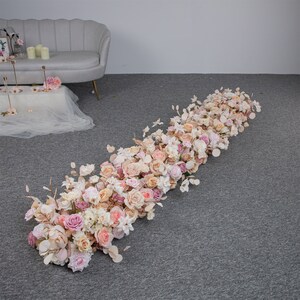 Artificial Flower Runner Pink White Red Series Flower Arrangement for ...