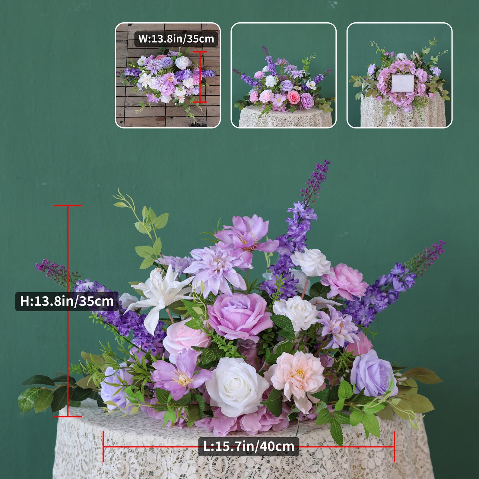 Luxury Wedding Flower Arch: Pink, Purple & White Floral Arrangement - Etsy