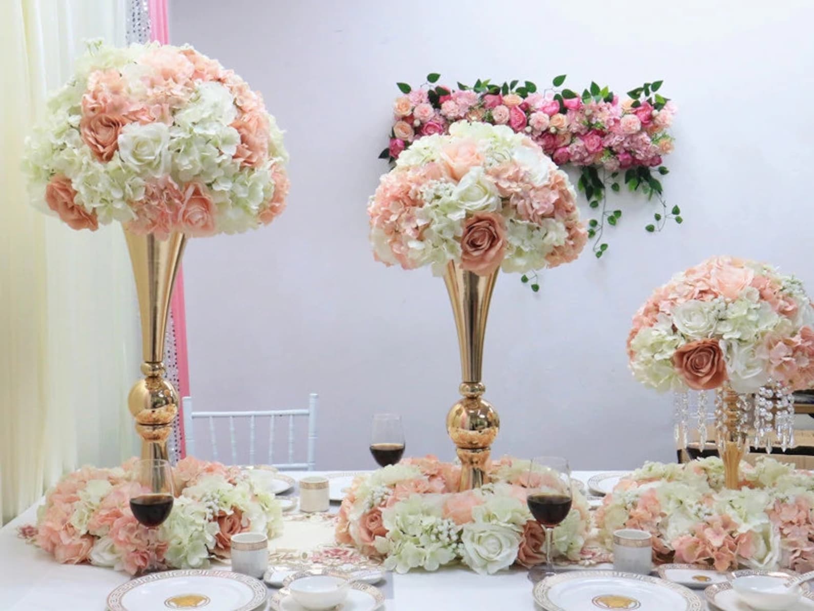 Artificial Flower Table Centerpiece Wreath Party Wedding - Etsy