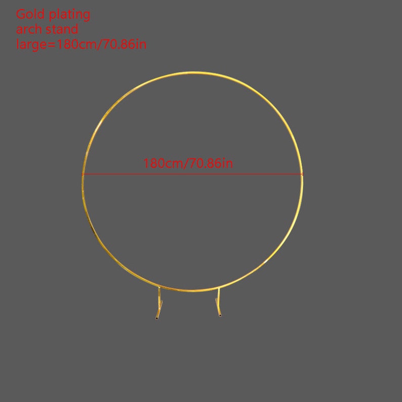 Circle Wedding Gold Plating Arch Stand Round Ring Birthday - Etsy