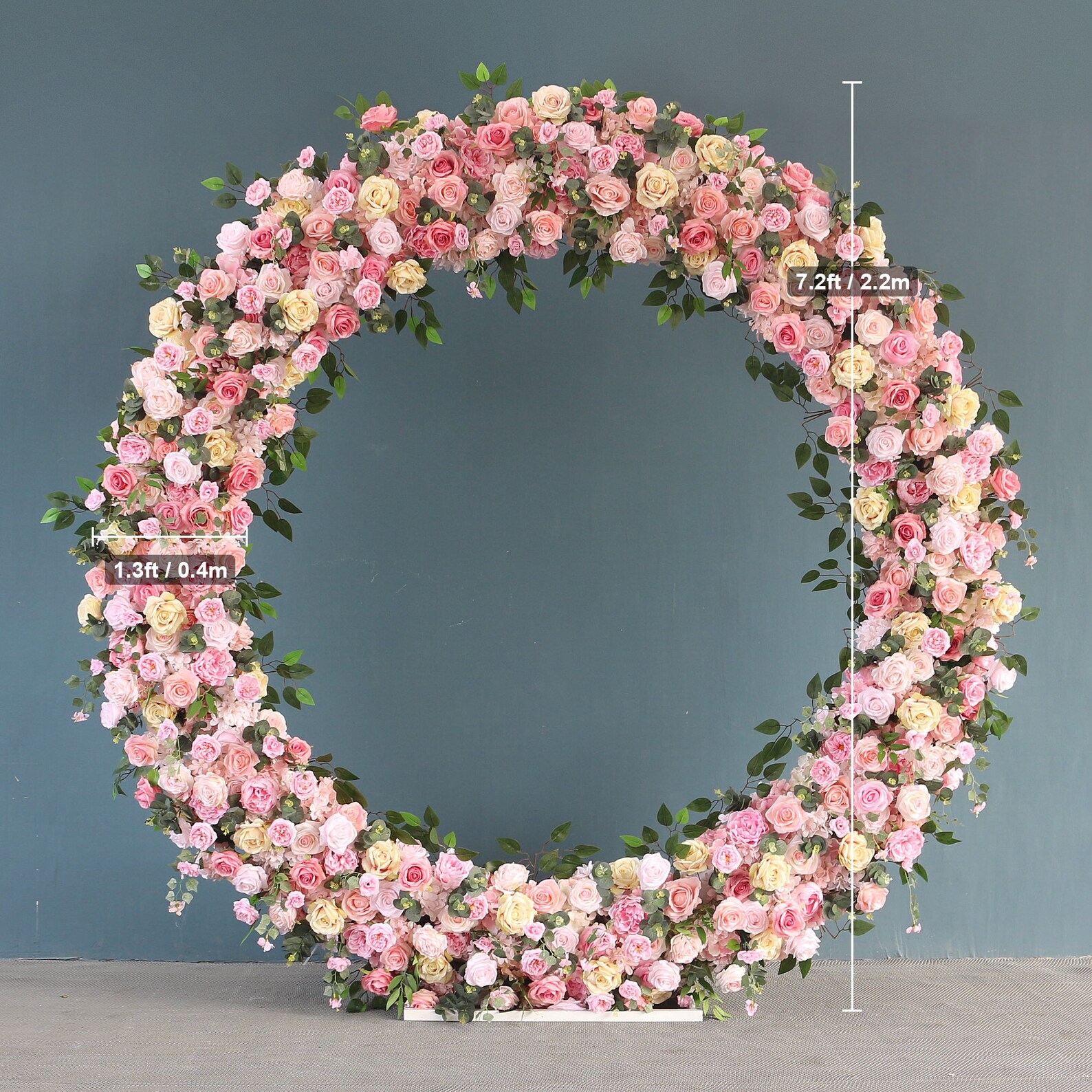 Wedding Ring Arch With Silk Rose Flower Arrangement - Etsy