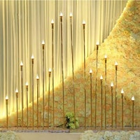Set of 2 | 10-head Golden Reed Led Lights,led Stand,wedding Stand - Etsy