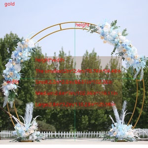 Outdoor Wedding Round Ring Backdrop Double Arch Stand Arc Wedding Arch ...