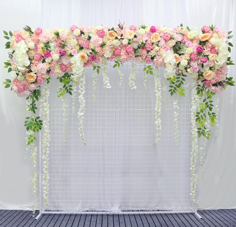 Wedding Flower Row Setwedding Decorative Flowerspink White - Etsy Hong Kong