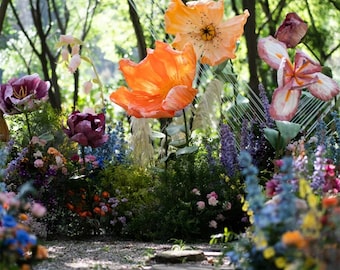 Free-standing Giant Flower Set Parties/wedding Floral Decor Retail ...
