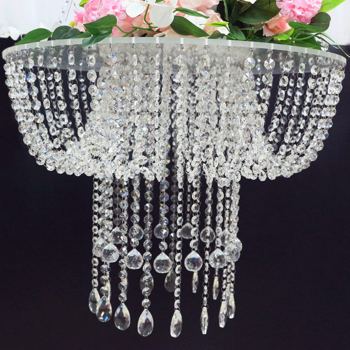 Clear crystal chandelierWedding party cake swing wedding | Etsy