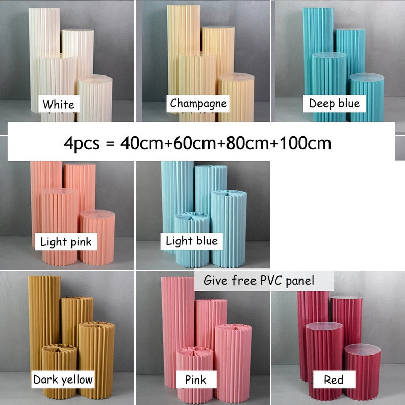 Wedding Props Stage Multicolor Origami Round Pillar Set - Etsy