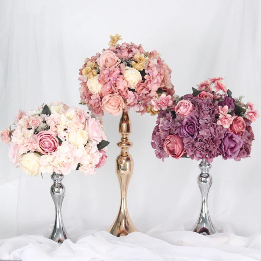 Custom 35cm Silk Peonies Artificial Flower Ball Centerpieces ...
