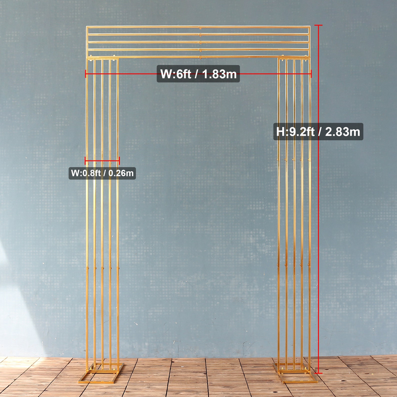 Flower Metal Stand Shiny Gold Arch Frame Wedding Background - Etsy