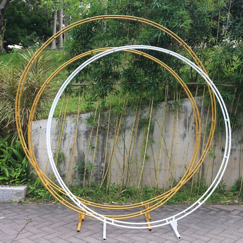 Double Round Ring Wedding Arch Metal Circle Arch Wedding Hoop - Etsy