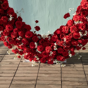 Heart Shaped Flower Row Flower Stand Set Flower Arrangement Wedding ...