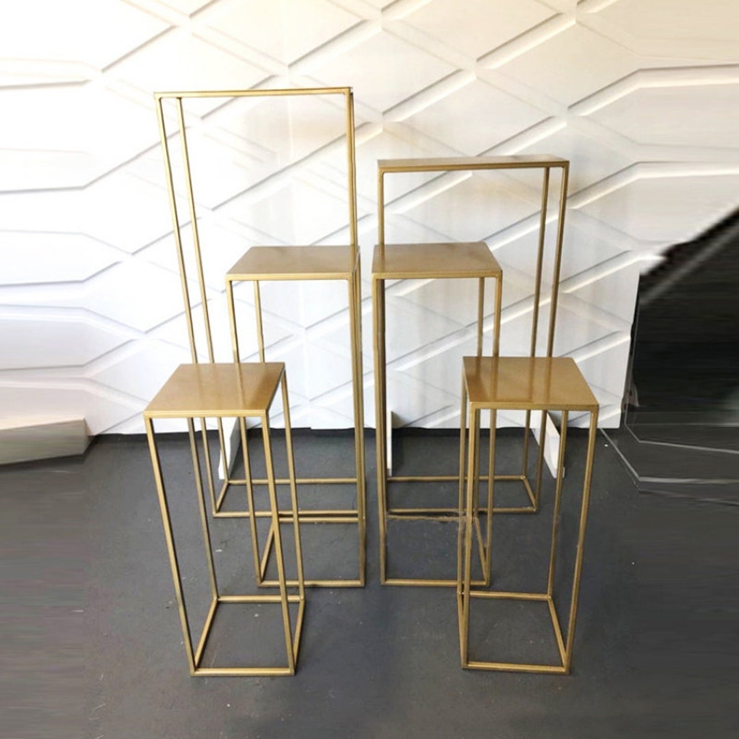 Gold Geometry Flower Stand Wedding Centerpieces Backdrop Stand Home ...