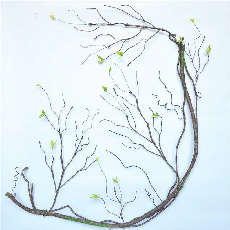 Artificial Tree Fake Branch Hanging Rattan Artificial Cherry Blossom ...