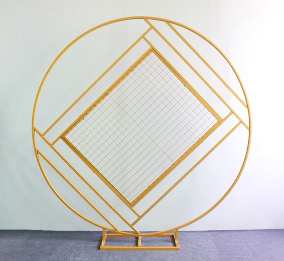 Grid Circle Ring Rhombus Floral Arrangement Arch Wedding - Etsy