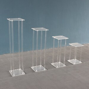Wedding Acrylic Centerpiece Flower Stand Arch Mariage Stand Rectangular ...