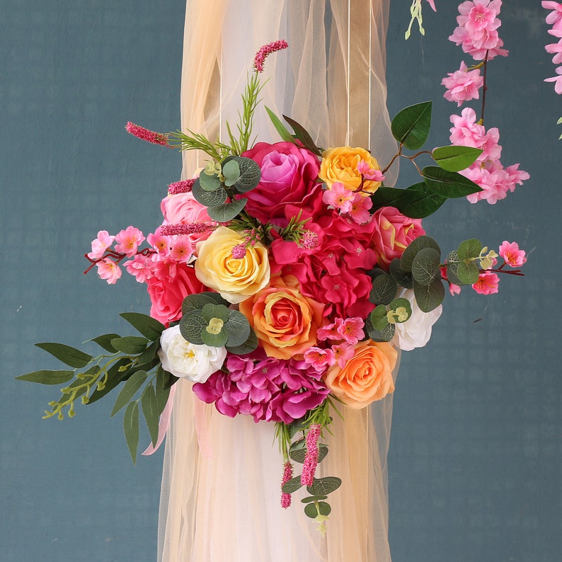 Colorful Flower Arrangement Flower Row Wedding Flower Stand - Etsy