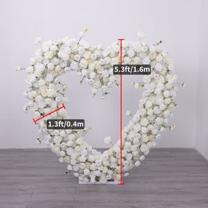 Heart Flower Arch: Wedding Backdrop Decoration - Customizable - Etsy