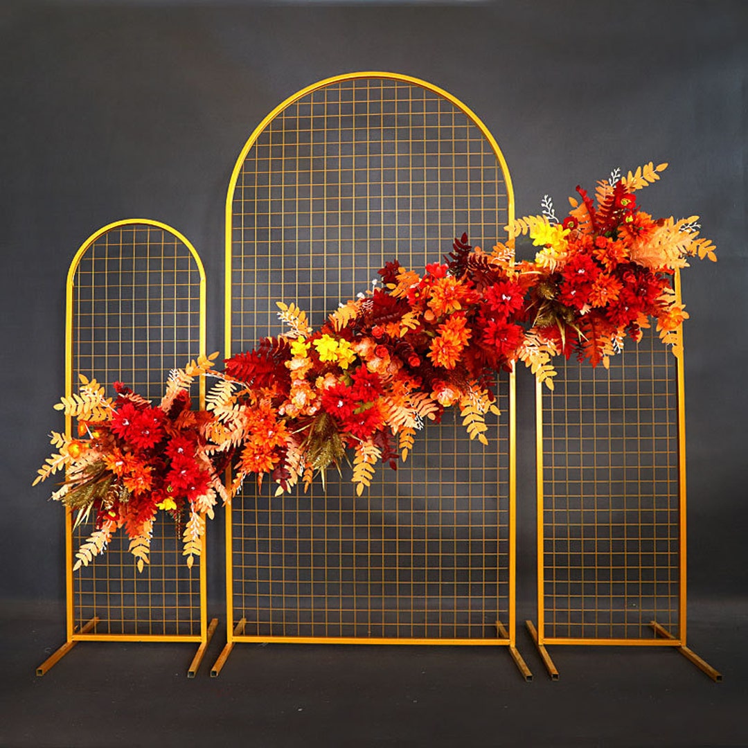 New Grid Stand Wedding Stage Scene Layout Wrought Iron Screen Arch Road ...