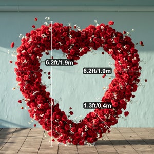 Heart Shaped Flower Row Flower Stand Set Flower Arrangement Wedding ...