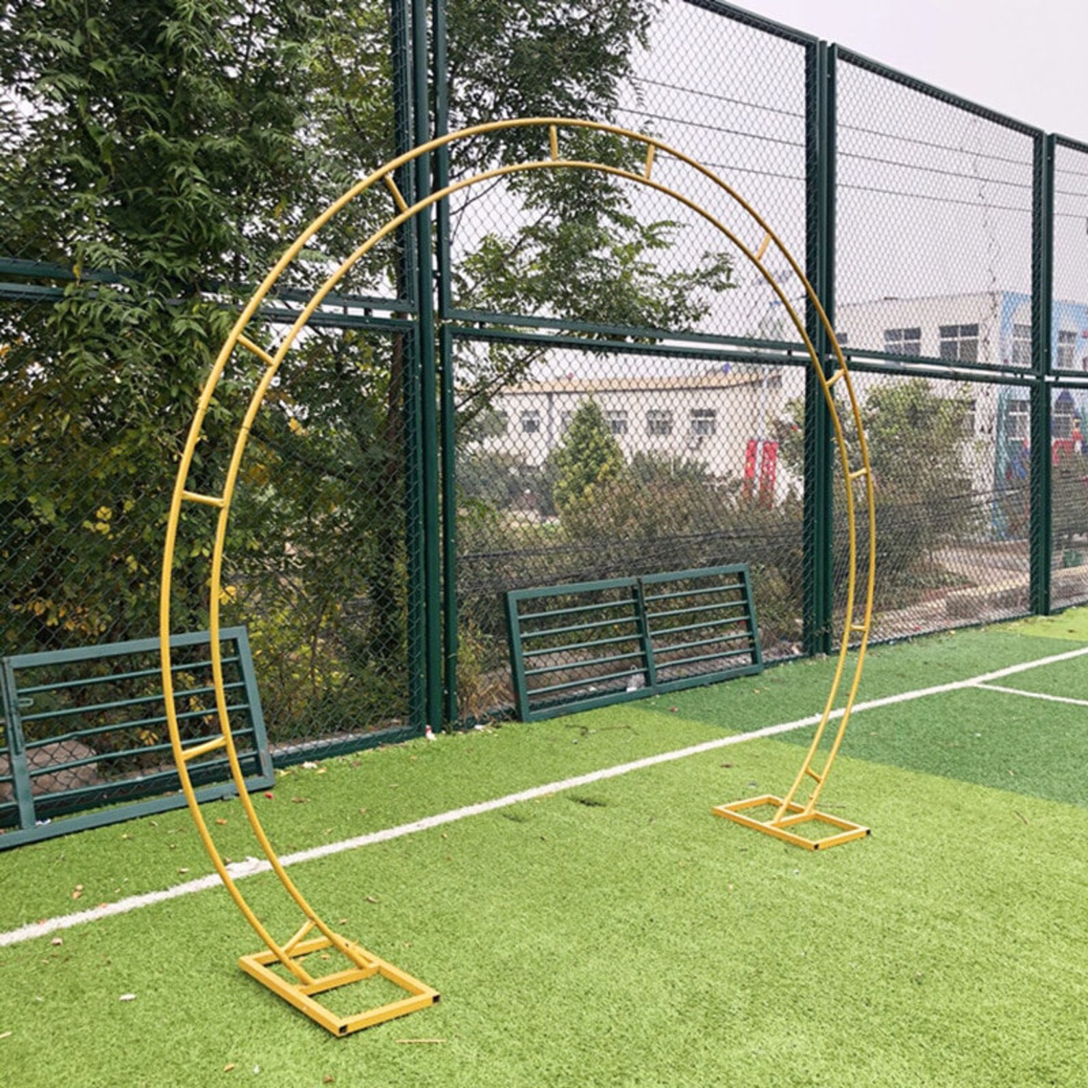 Outdoor Wedding Round Ring Backdrop Double Arch Stand Arc - Etsy