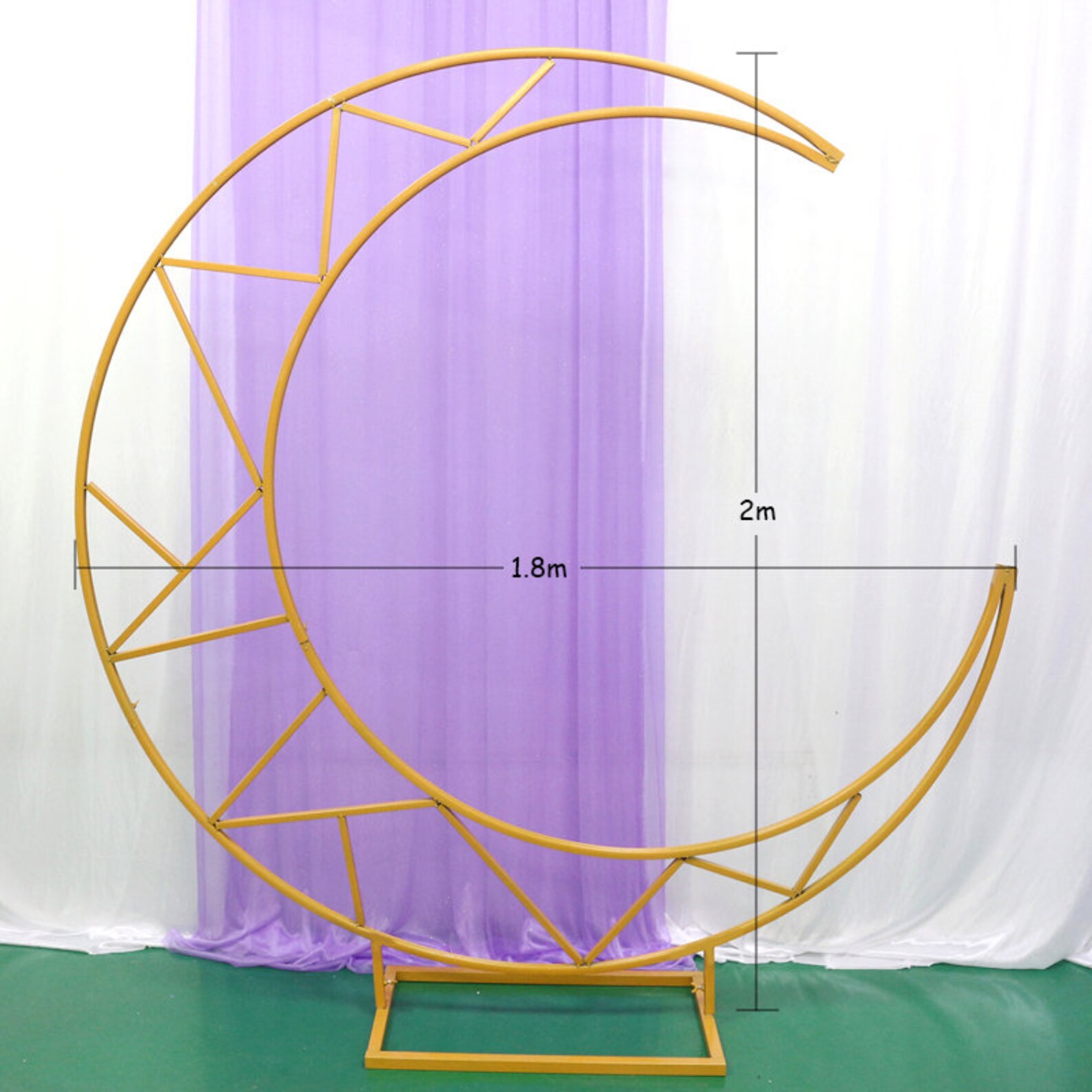 Customize 70.87'' Gold White Moon Ship Metal Iron Arch - Etsy