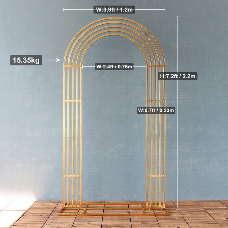 Gold Plated Arch Shiny Gold Wedding Arches Decorative - Etsy