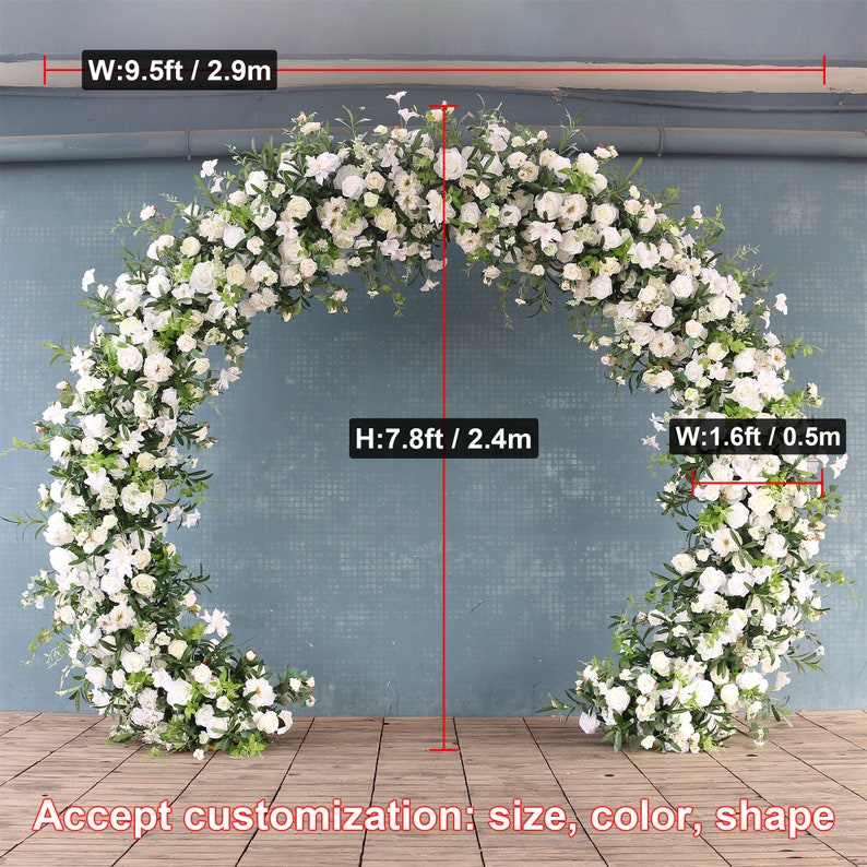 White Rose Greenery Floral Row for Baby Shower Party Event - Etsy