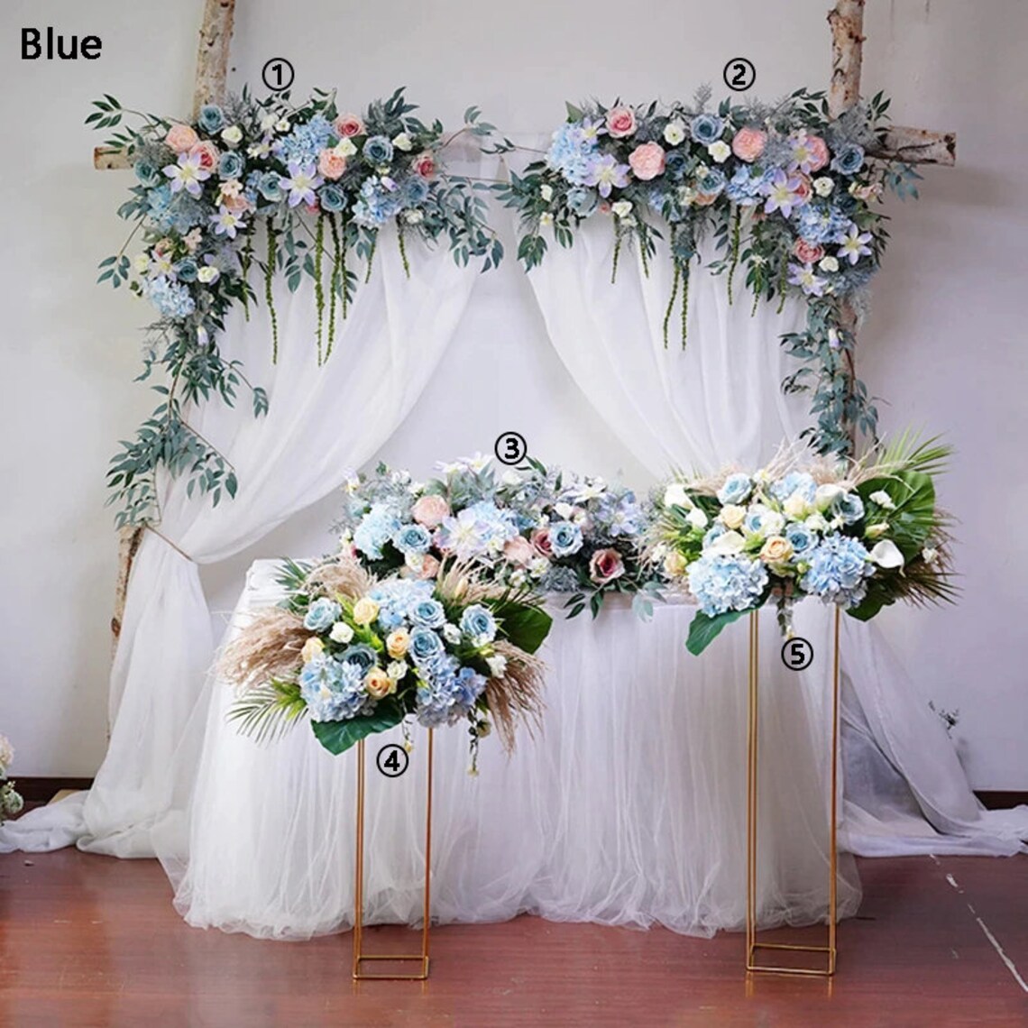 Wedding Fake Flower Floral Arch Window Triangular Flower Row | Etsy