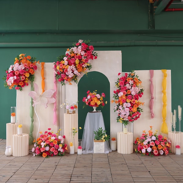 Red Silk Flower Arches - Etsy