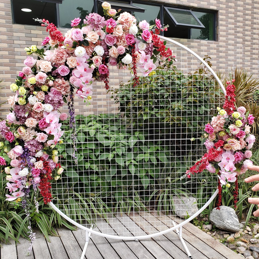 Circular Arch,round Mesh Grid Wedding,circle Arch for Balloons,gold ...